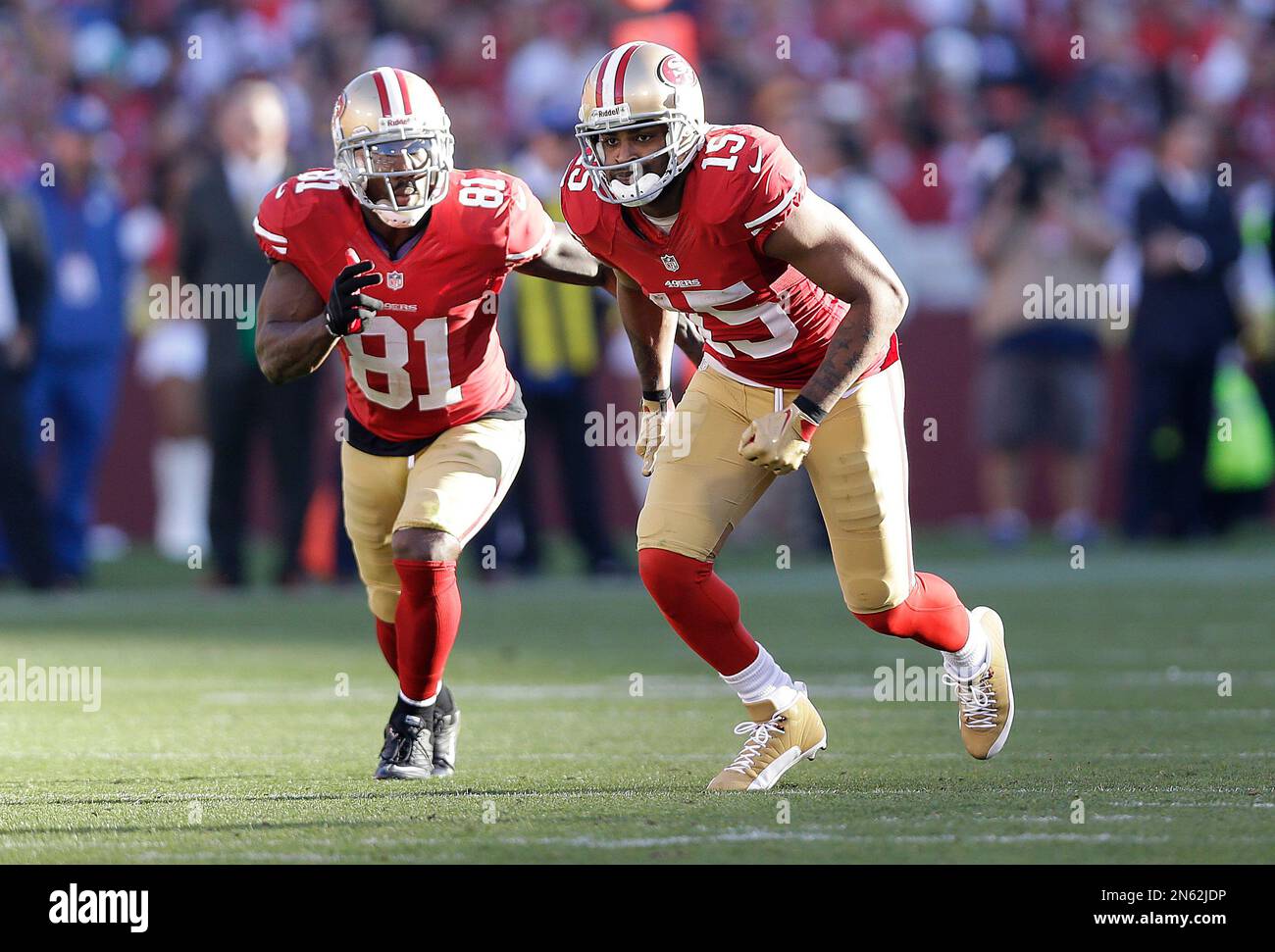 San Francisco 49ers wide receiver Anquan Boldin (81) and wide receiver ...