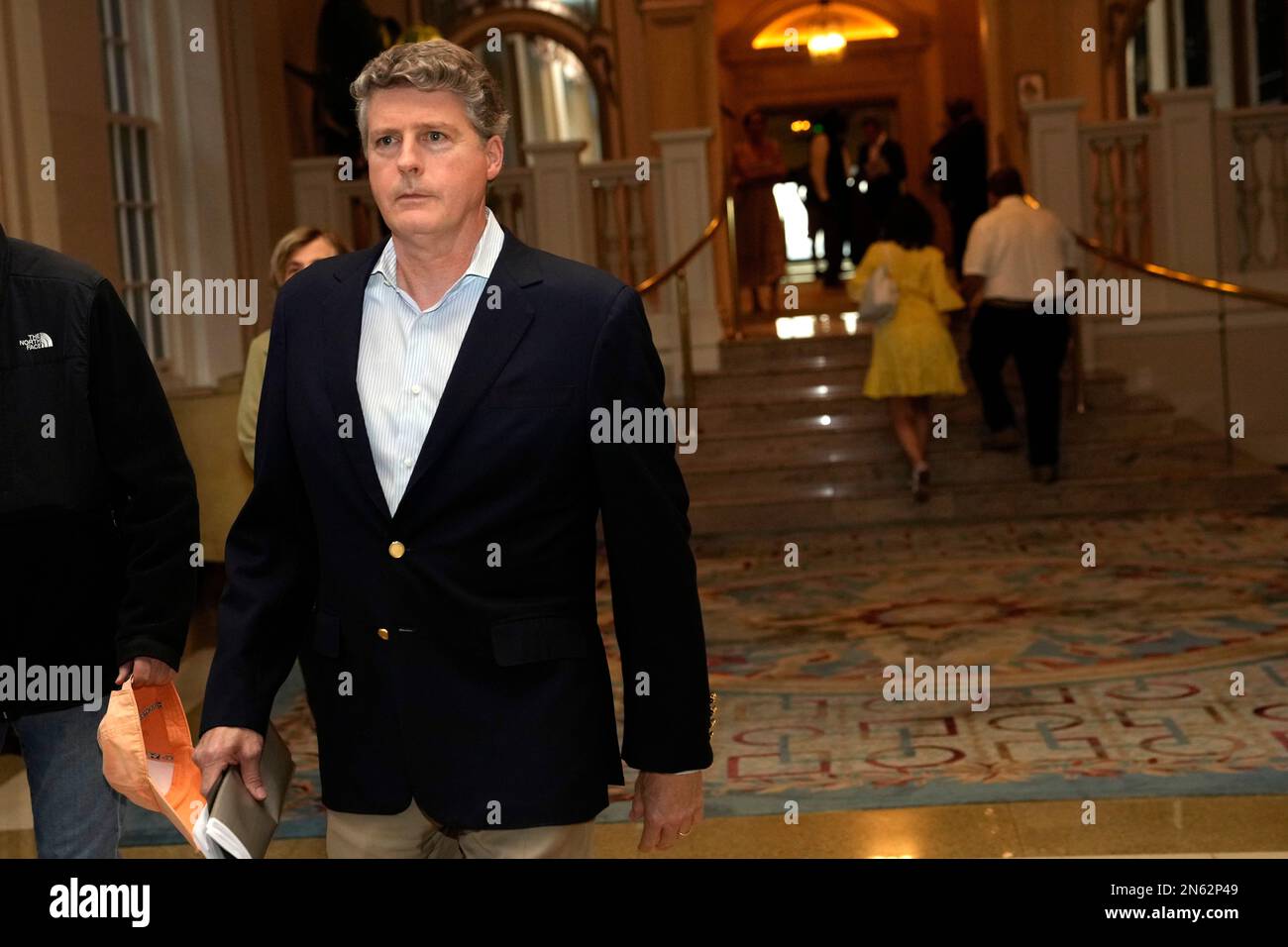 New York Yankees owner Hal Steinbrenner leaves a meeting of Major ...