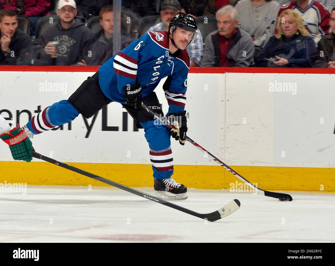 Colorado Avalanche defenseman Andre Benoit (61) shoots against the ...
