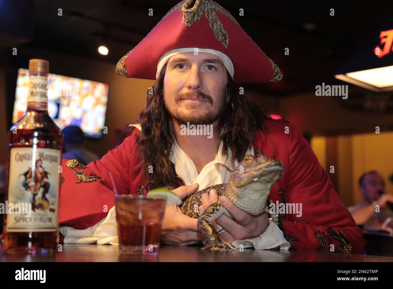 Captain Morgan and Pet Gator Cola seen at Captain Morgan Captain & Cola ...