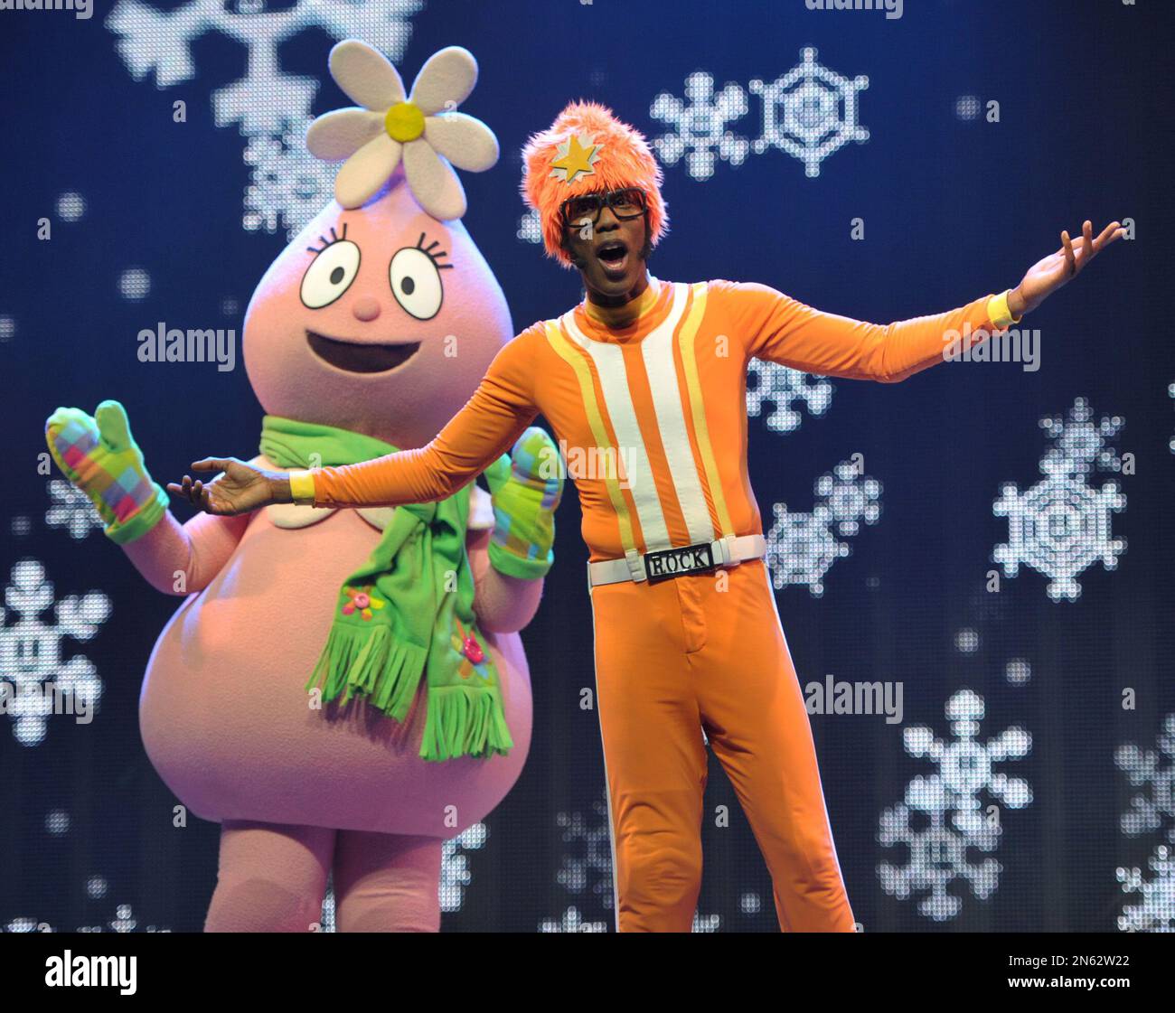 DJ Lance Rock, right, is seen with Foofa at A Very Awesome Yo Gabba ...