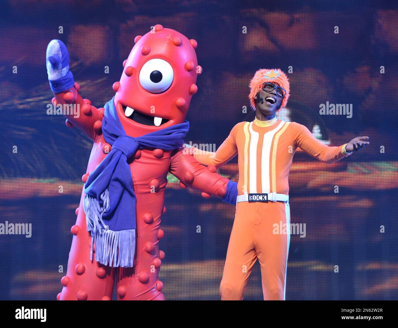 DJ Lance Rock, right, is seen with Muno at A Very Awesome Yo Gabba ...