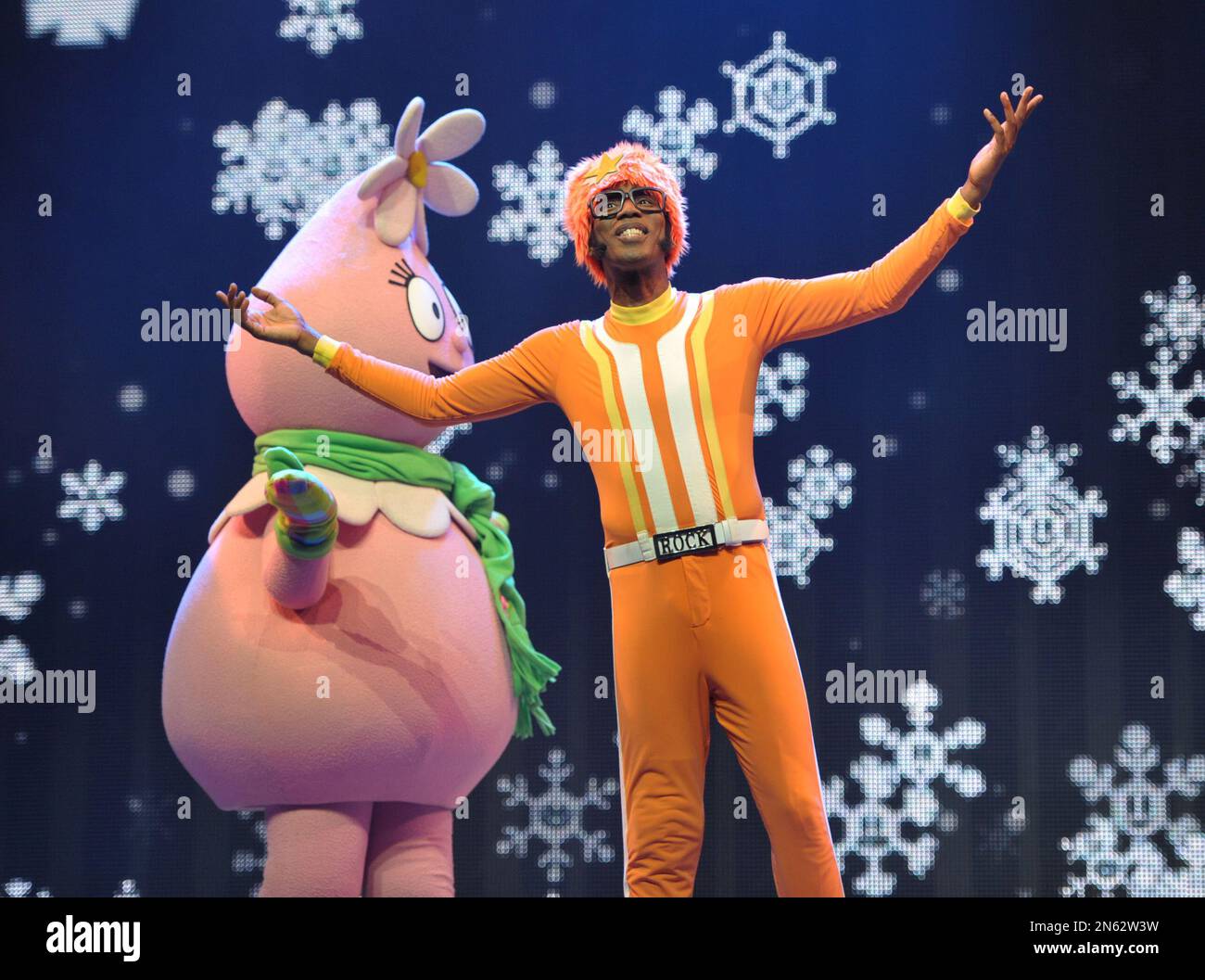 DJ Lance Rock, right, is seen with Foofa at A Very Awesome Yo Gabba ...