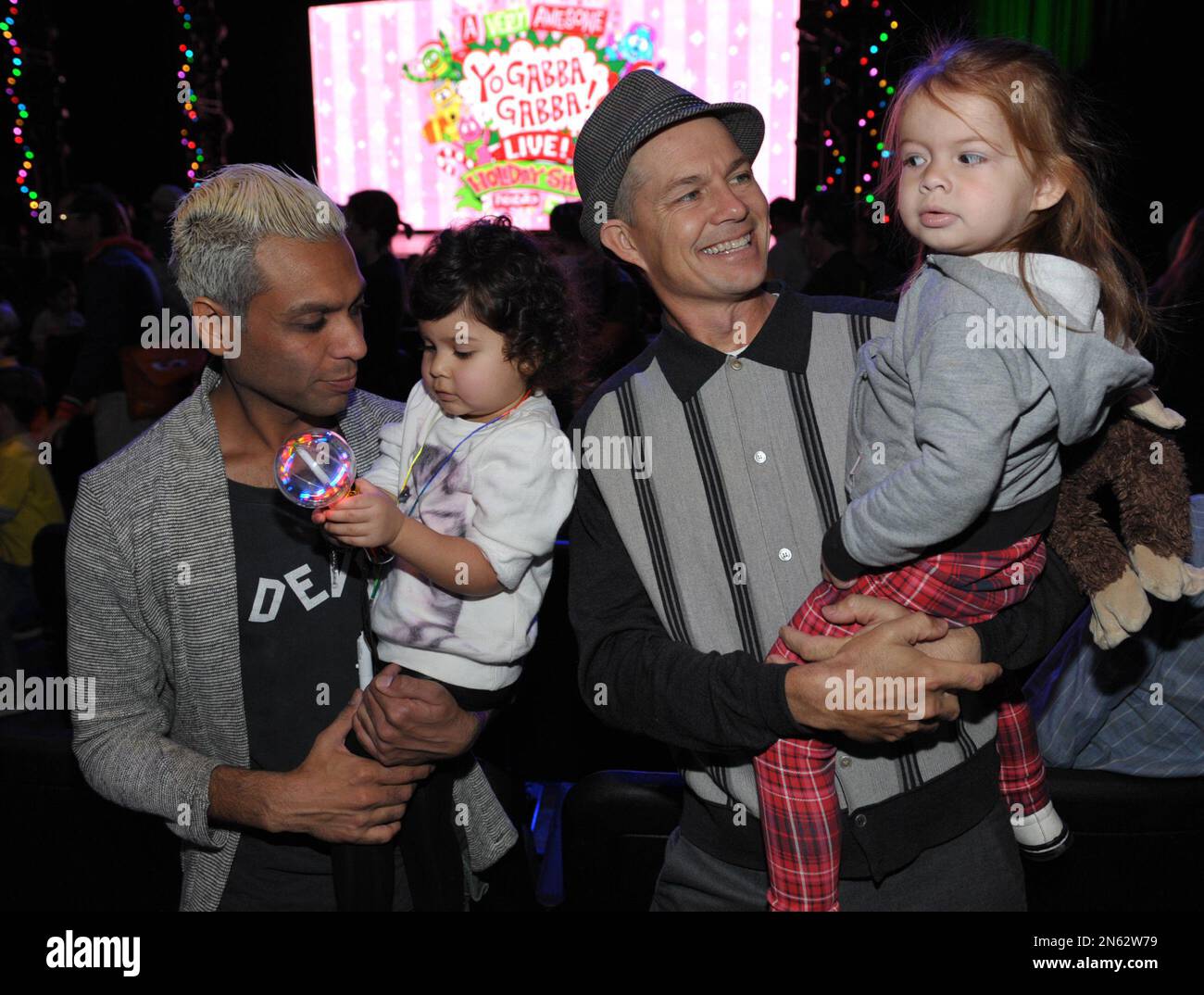 From left, Tony Kanal, Coco Reese Lakshmi Kanal, Adrian Young, and ...