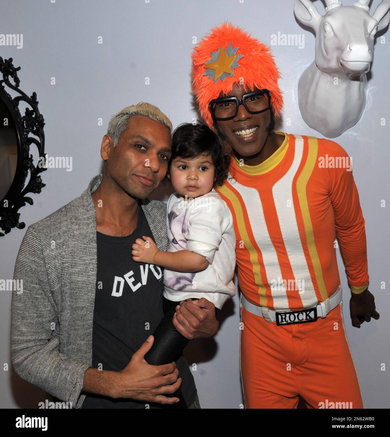 From left, Tony Kanal and daughter Coco Reese Lakshmi Kanal are seen ...
