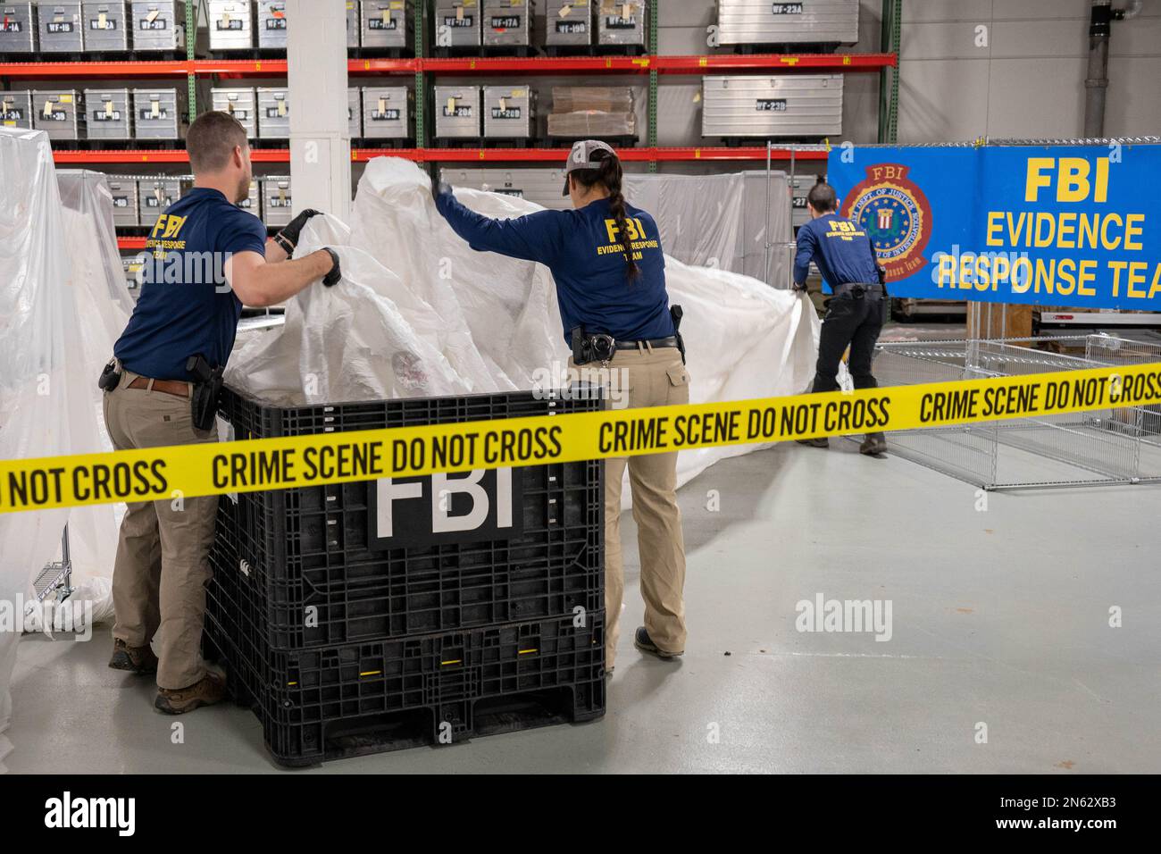 FBI Special Agents assigned to the Evidence Response Team process ...