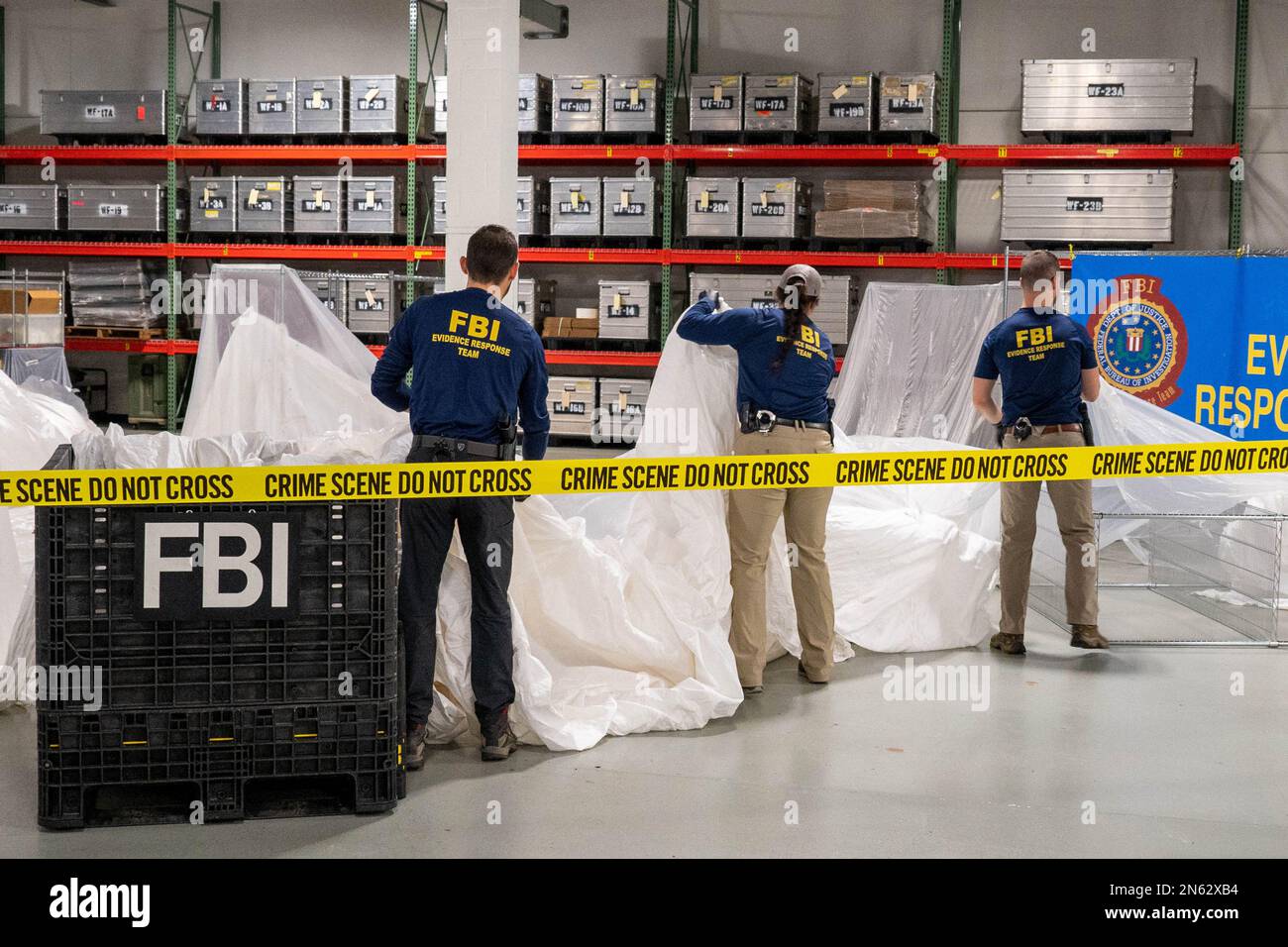 FBI Special Agents assigned to the Evidence Response Team process ...