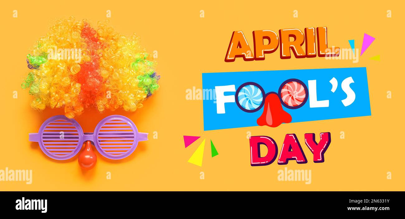1st april fool day banner hi-res stock photography and images - Alamy