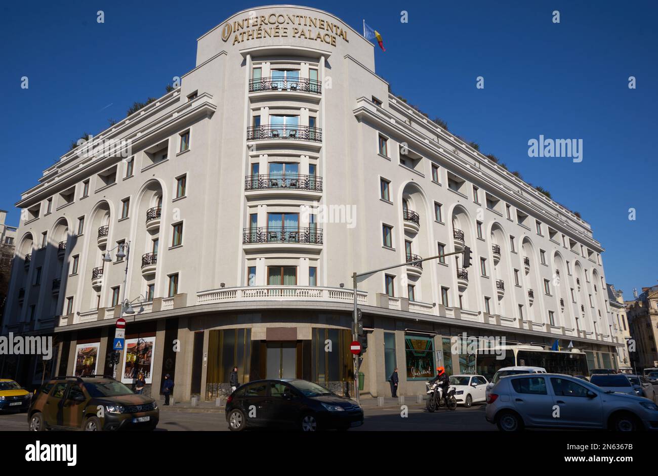 Bucharest, Romania - February 09, 2023: The newly renamed ...
