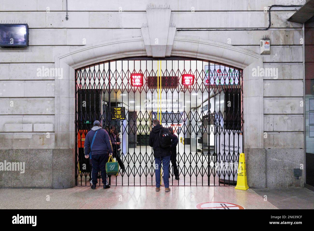 London Victoria train station this morning as train driver union Aslef ...