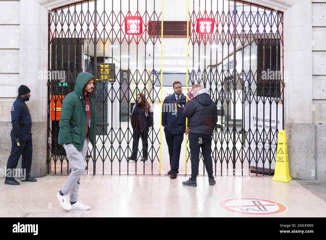 London Victoria train station this morning as train driver union Aslef ...
