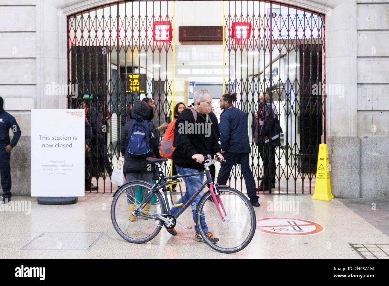 London Victoria train station this morning as train driver union Aslef ...