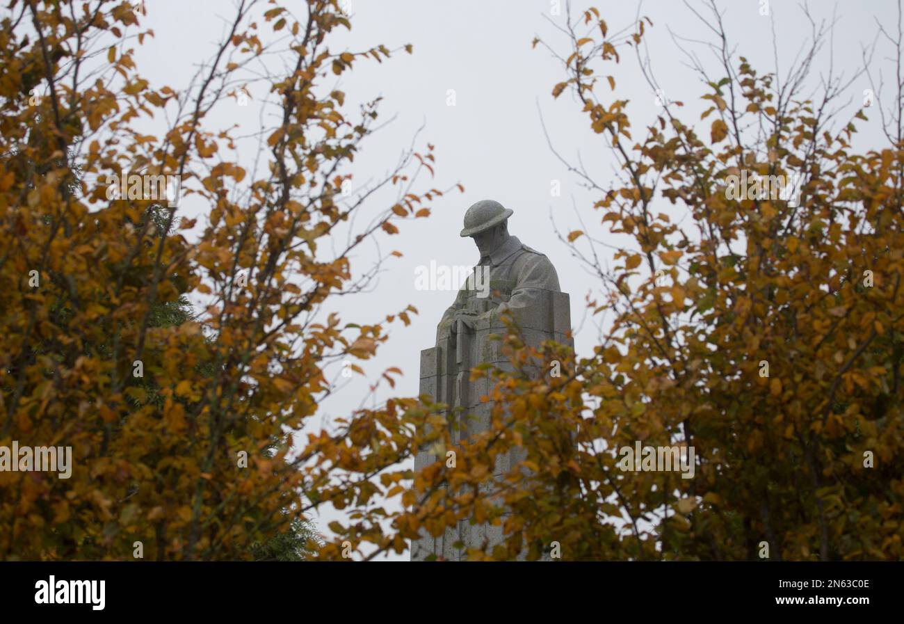 The World War One Canadian Memorial, also known as the "Brooding ...