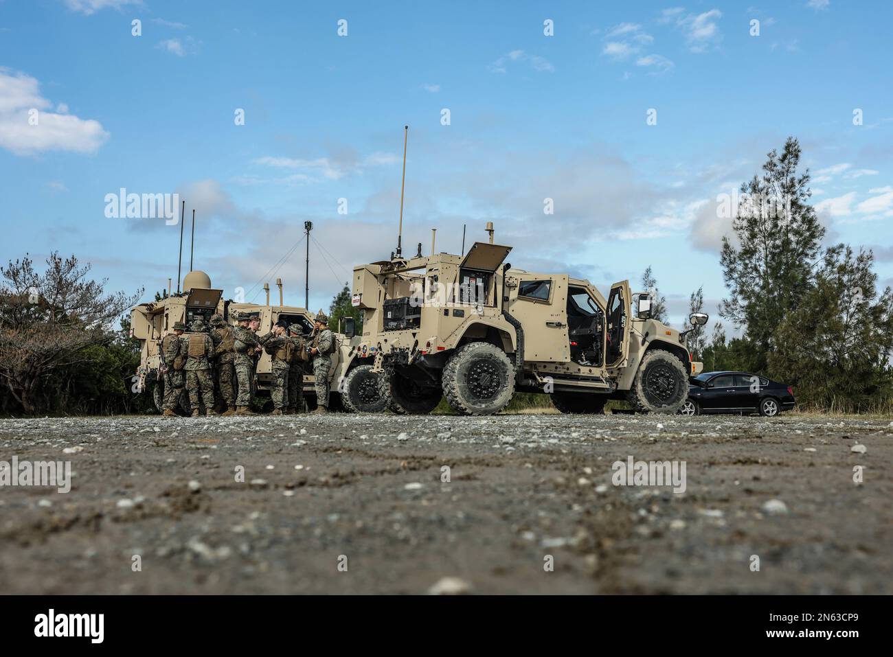 U.S. Marines with 7th Communication Battalion, III Marine Expeditionary ...