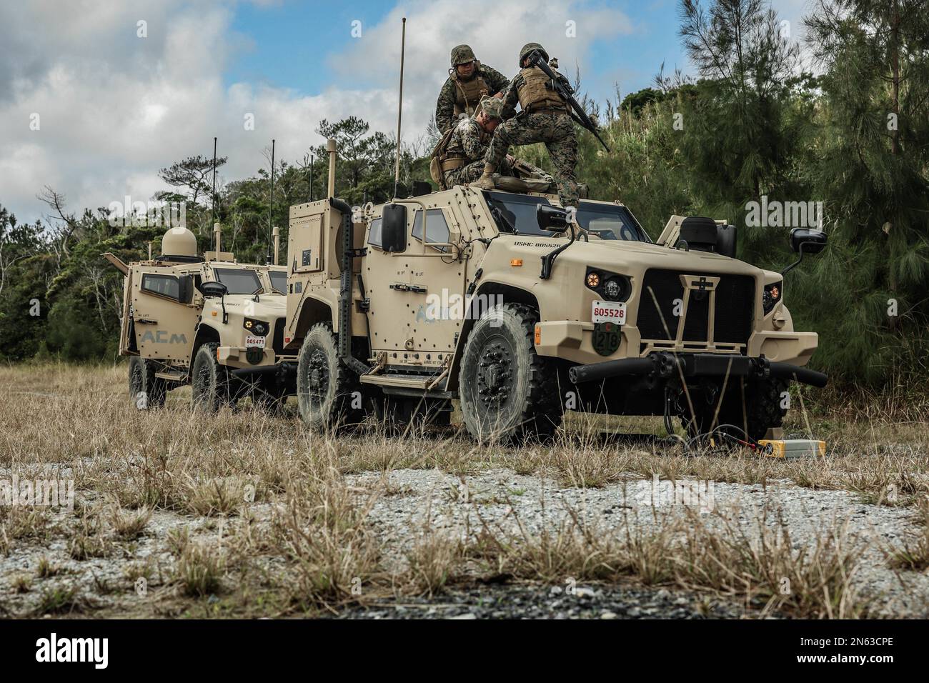U.S. Marines with 7th Communication Battalion, III Marine Expeditionary ...
