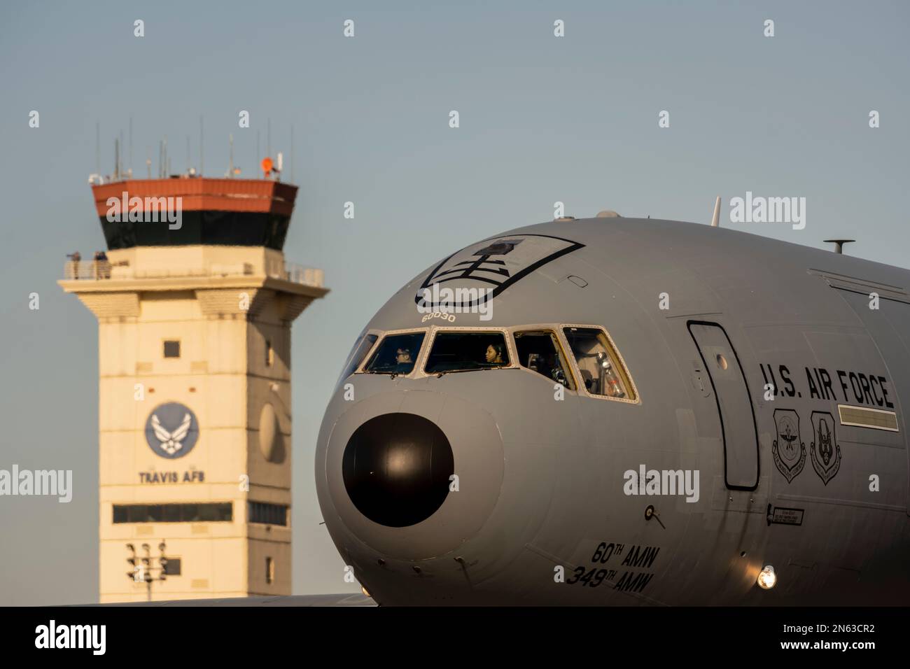 A U.S. Air Force KC-10 Extender taxis during an integrated mission ...