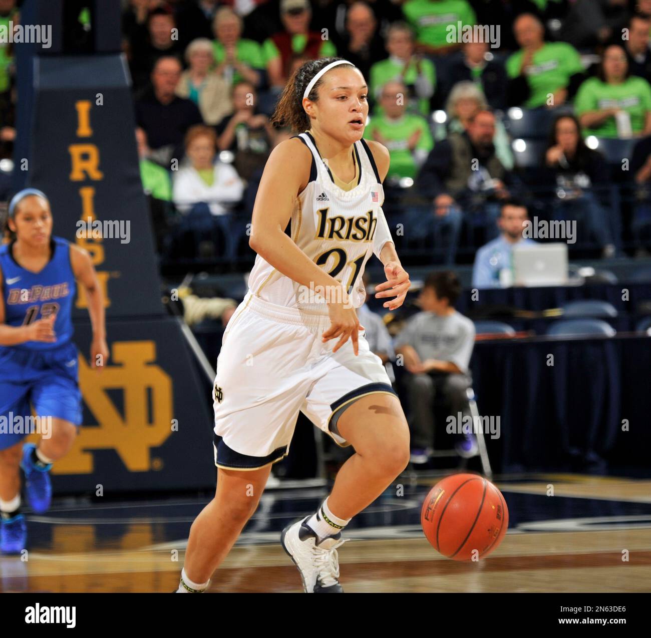 Notre Dame guard Kayla McBride during in a NCAA college basketball game ...