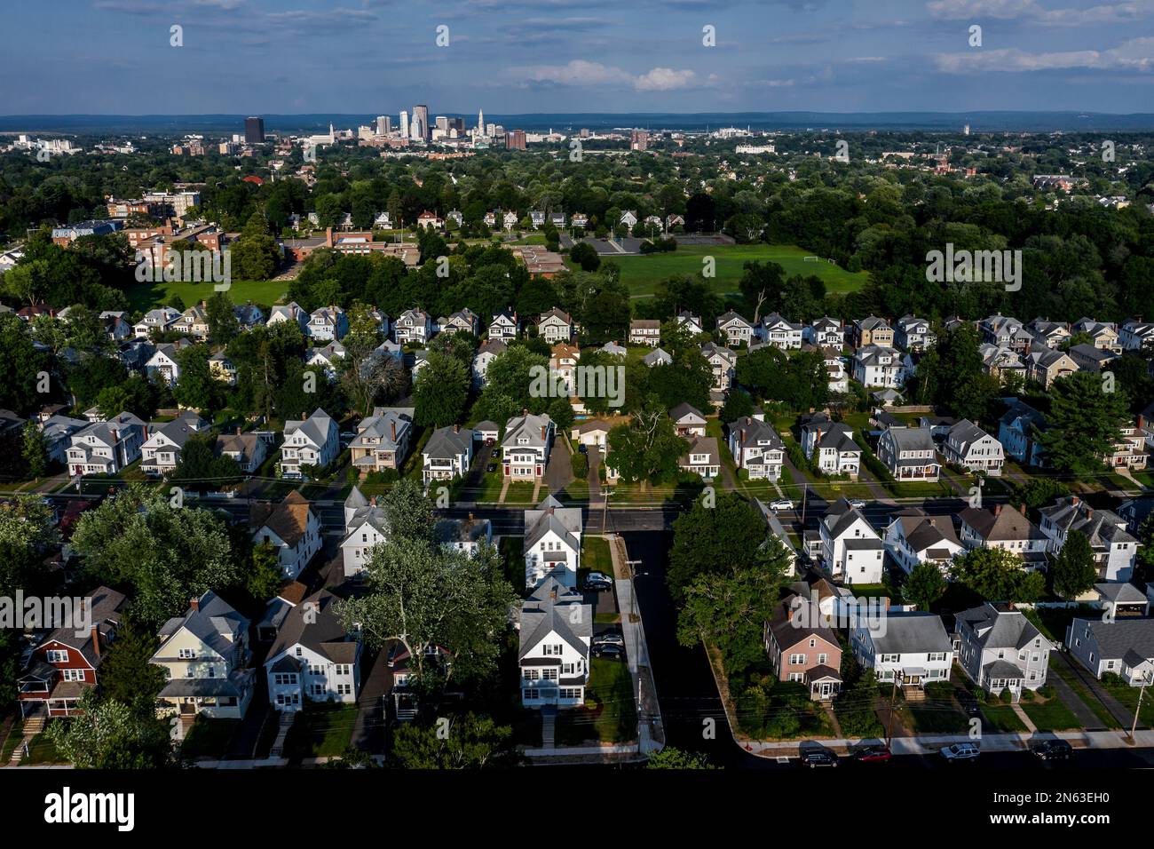 Hartford connecticut aerial hi-res stock photography and images - Alamy