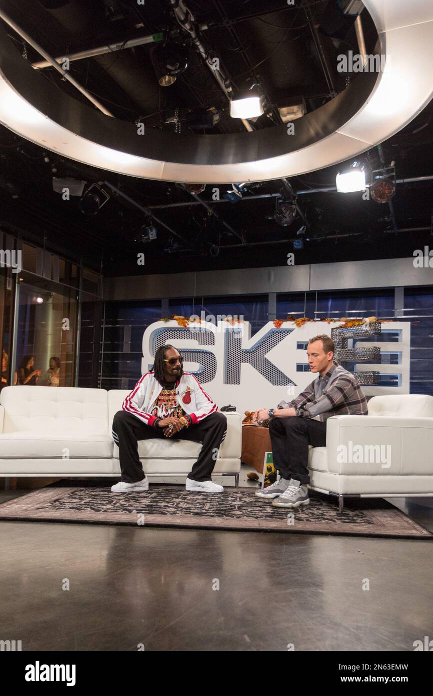 Snoop Dogg and host DJ Skee on set during filming of SKEE Live on ...