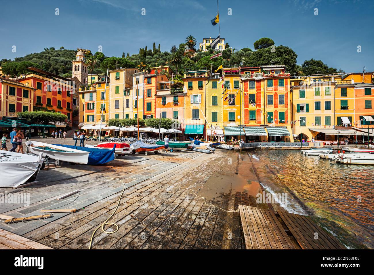 The picturesque village of Portofino on the Italian Riviera, Genoa ...