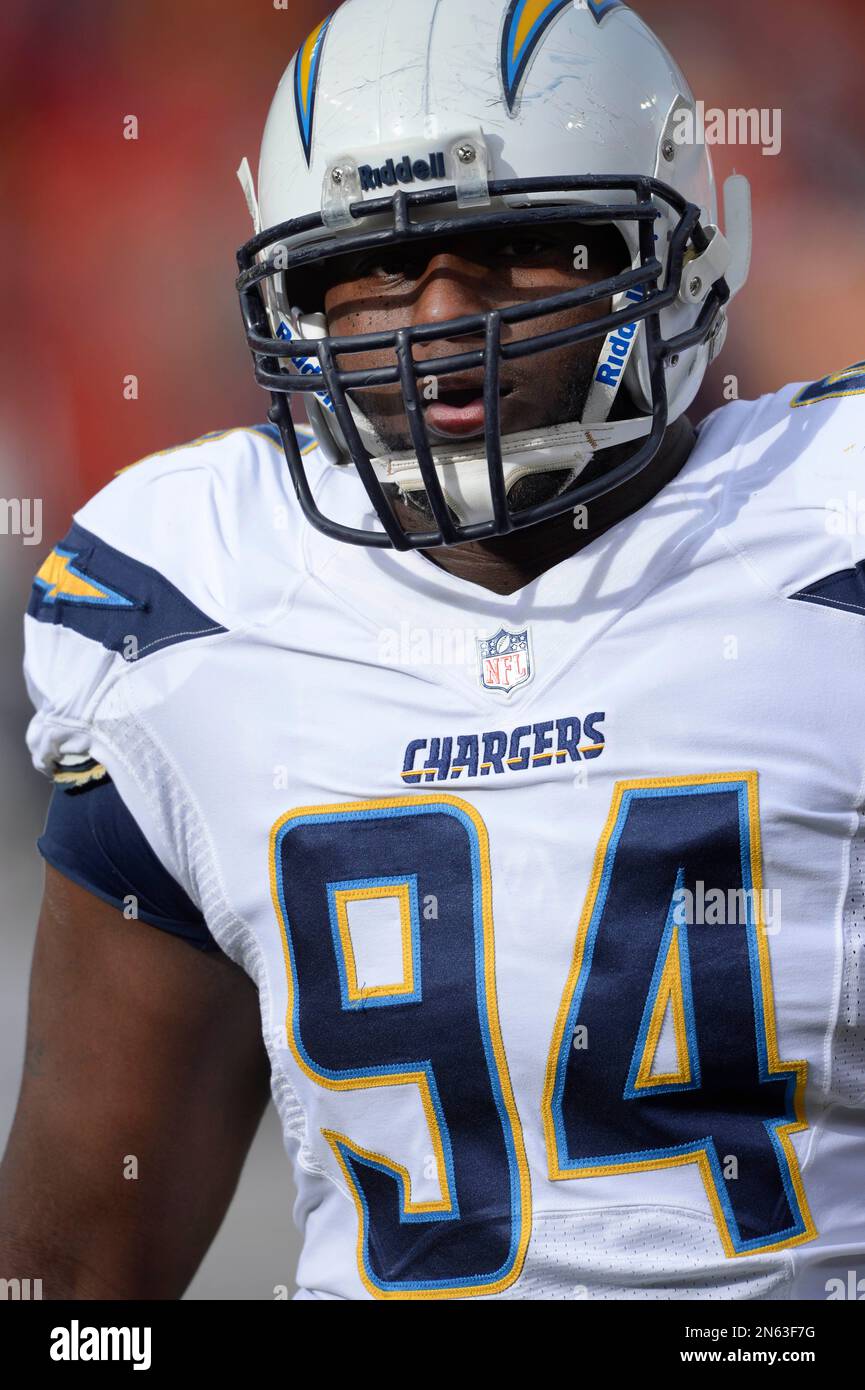 San Diego Chargers defensive end Corey Liuget (94) during warm-ups ...