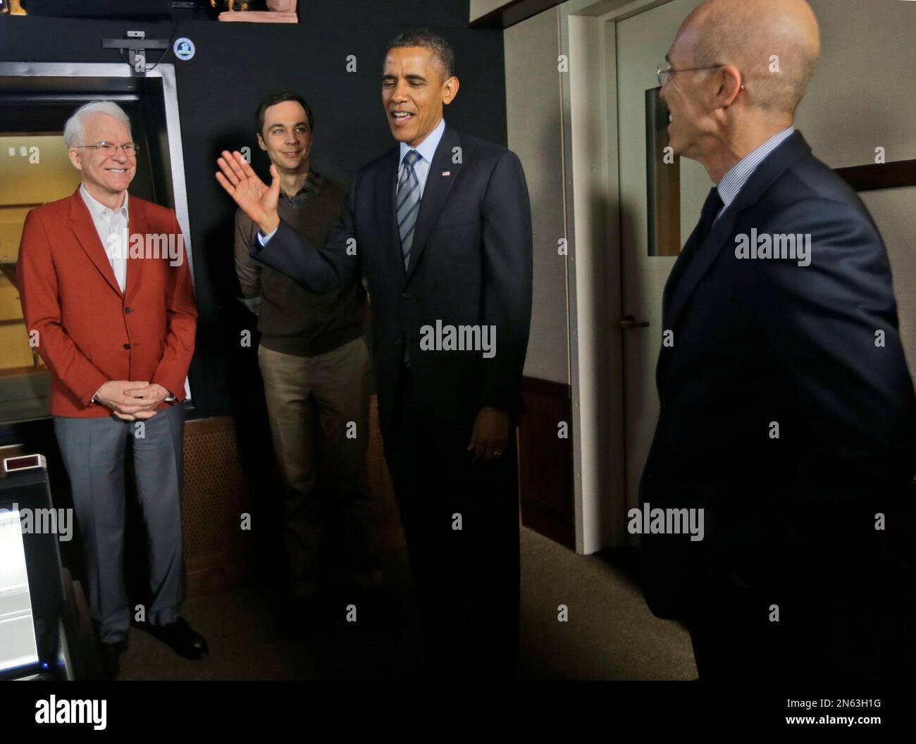 President Barack Obama and DreamWorks Animation CEO Jeffrey Katzenberg ...