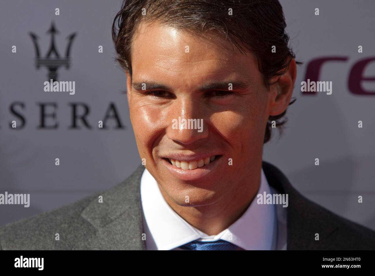 Spanish tennis player Rafael Nadal poses for photographers before the ...