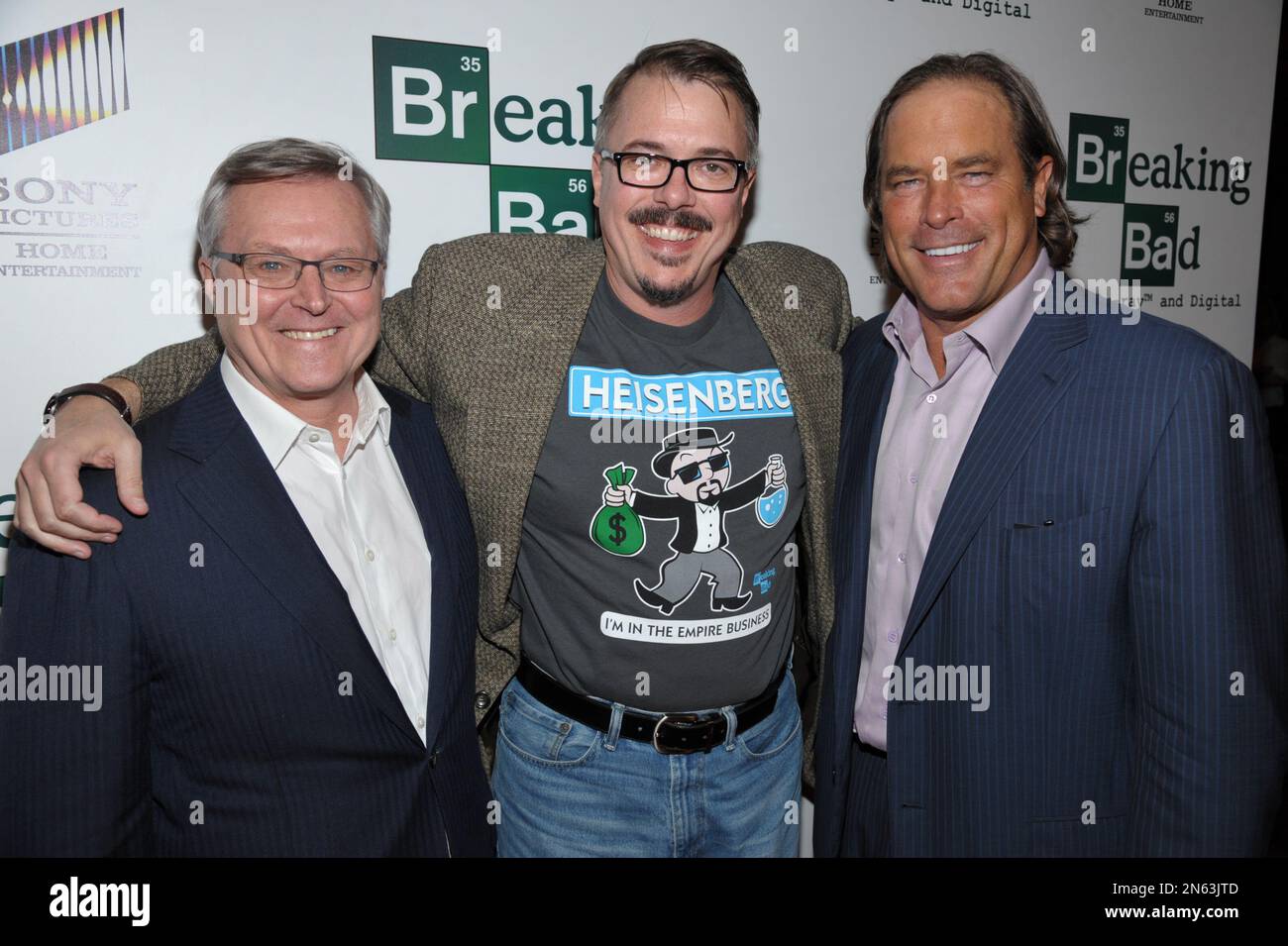 Fromleft, President of Sony Pictures Home Entertainment David Bishop ...