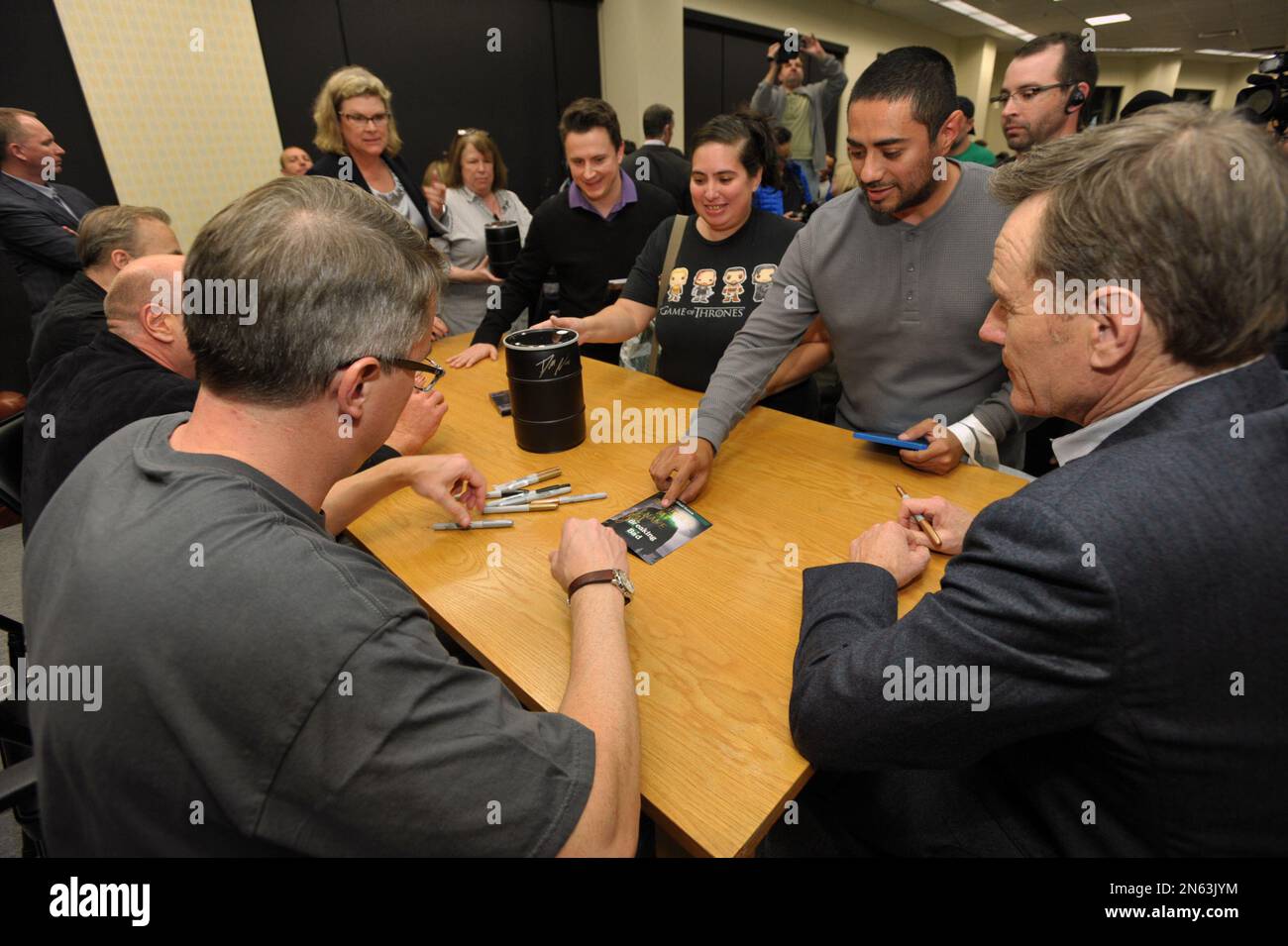 Show creator and executive producer Vince Gilligan, left, and Bryan ...
