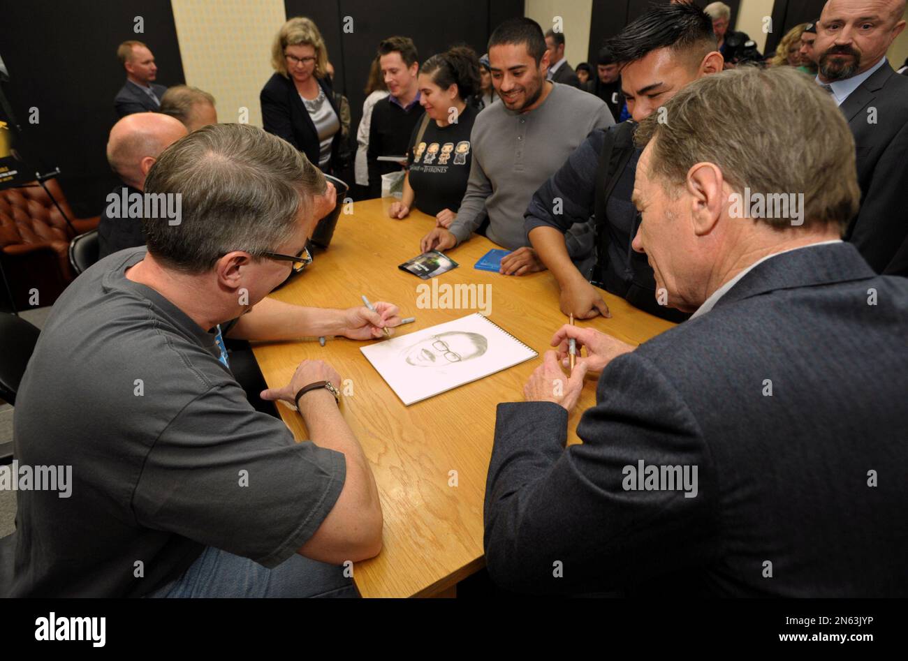 Show creator and executive producer Vince Gilligan, left, and Bryan ...
