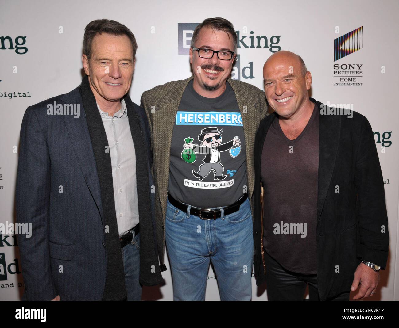 From left, Bryan Cranston, show creator and executive producer Vince ...