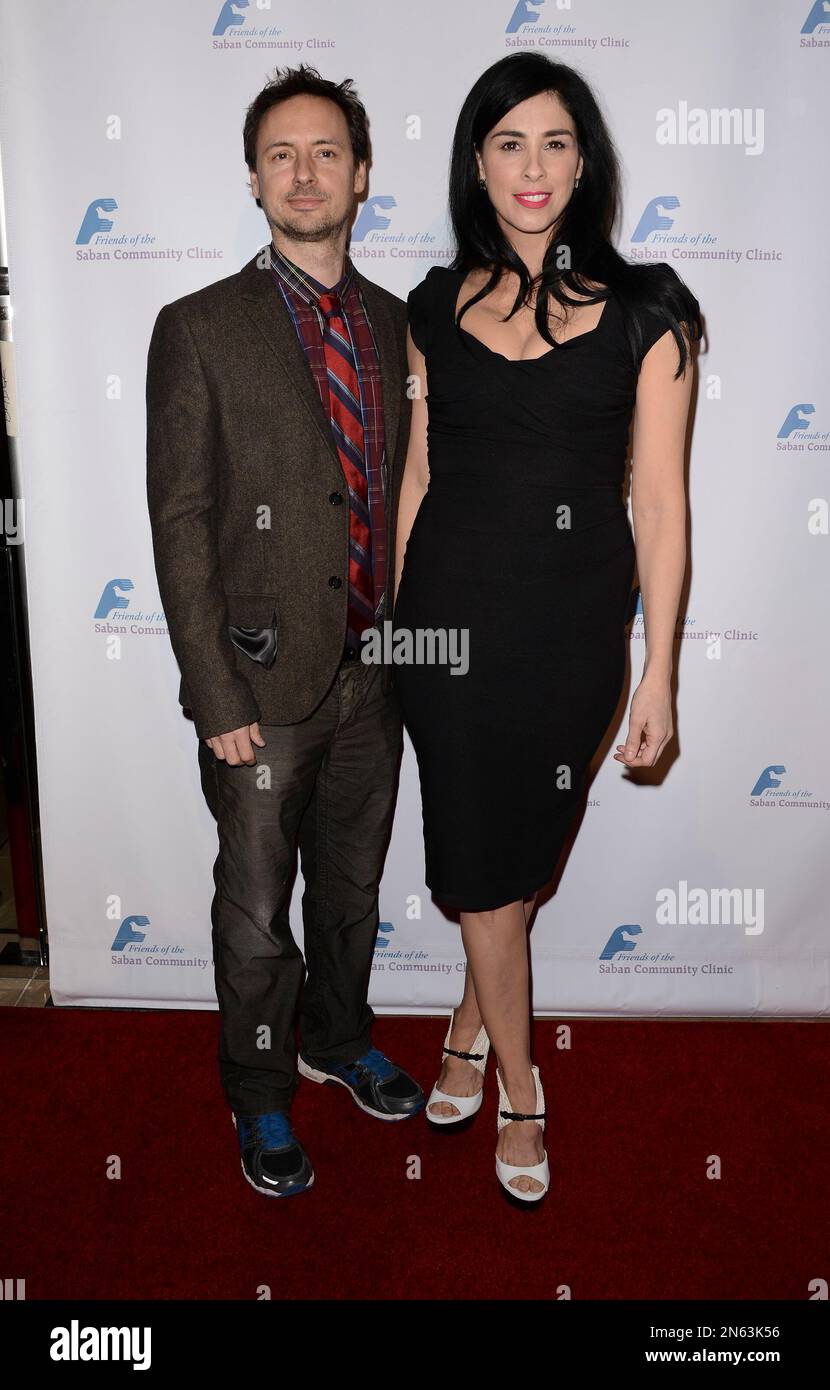 Actress and comedian Sarah Silverman, right, and comedian Kyle Dunnigan ...