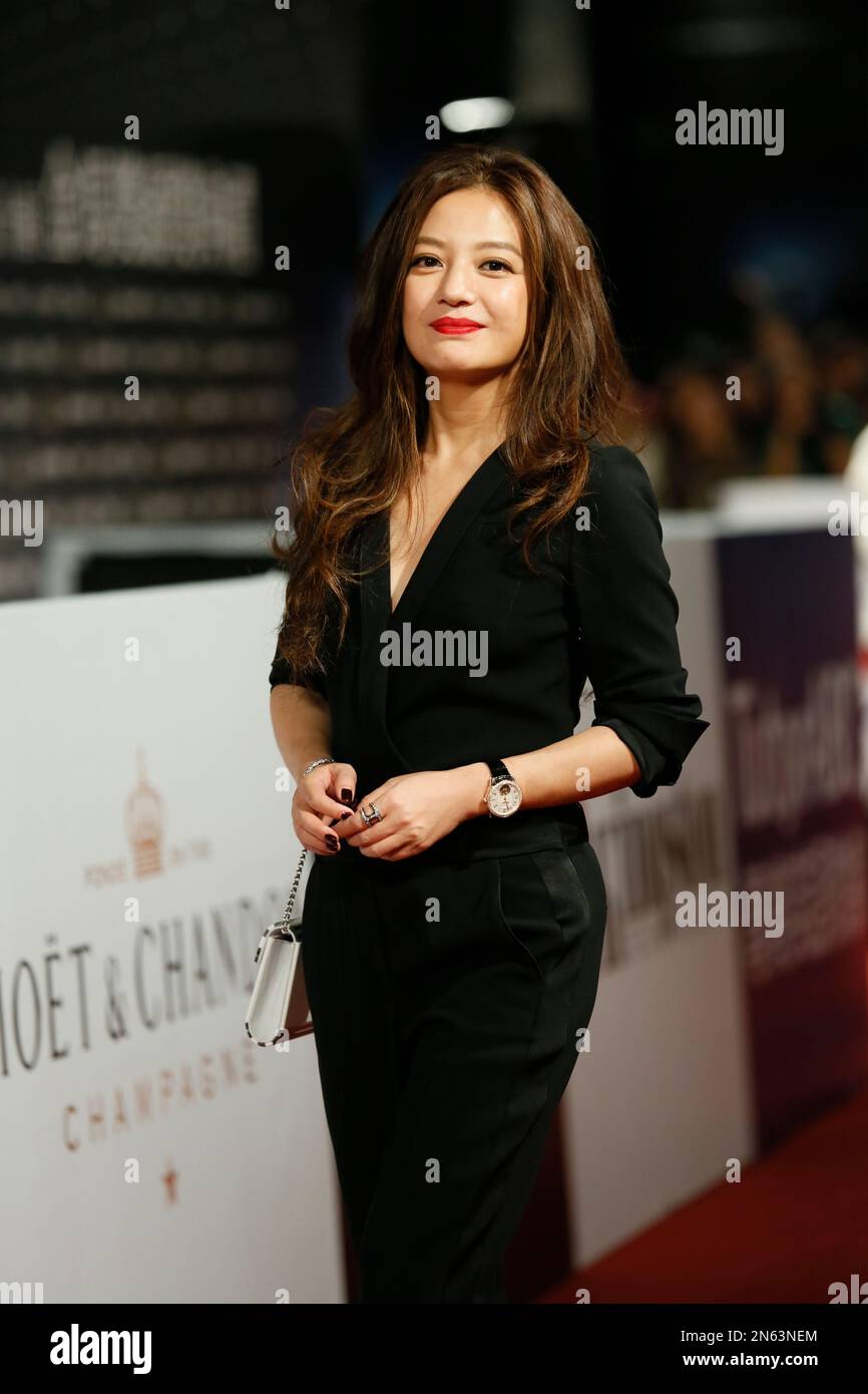 Chinese actress Vicki Zhao poses on the red carpet at the 50th Golden ...