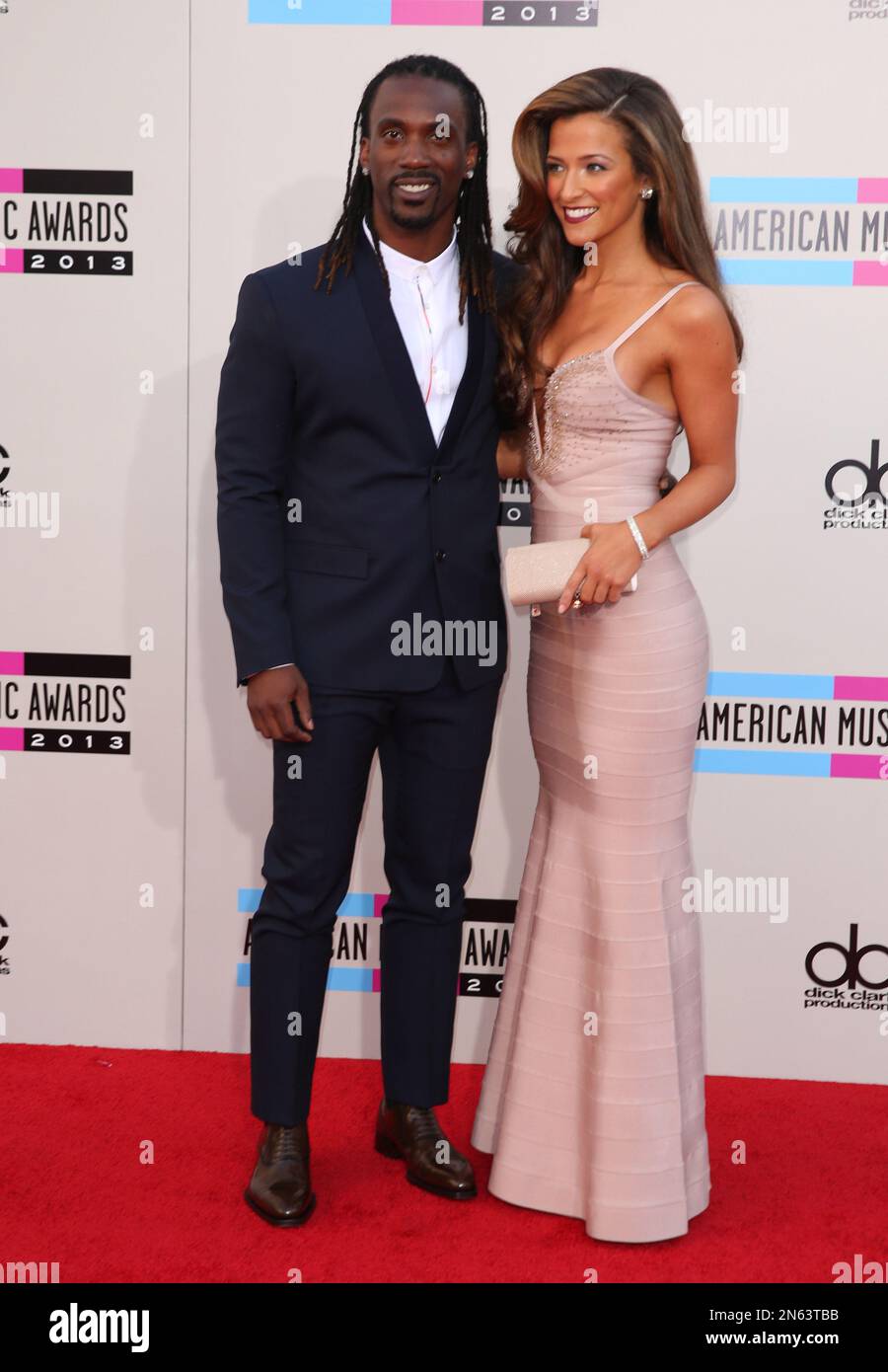 Andrew McCutchen and Maria Hanslovan arrive at the 2013 American Music ...