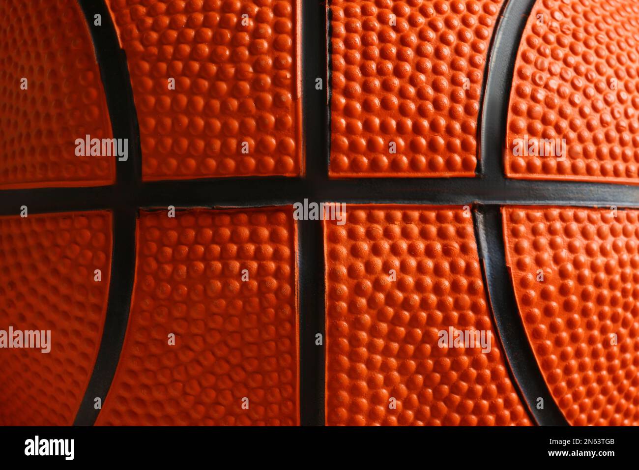 Texture of orange basketball ball as background, closeup view Stock ...