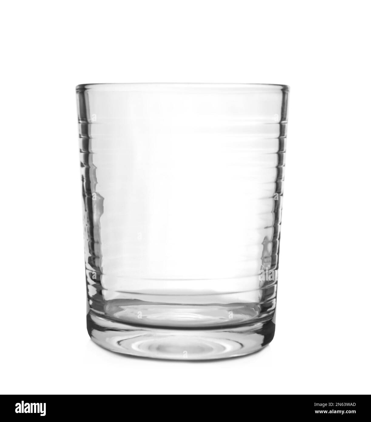 New clean empty glass isolated on white Stock Photo - Alamy