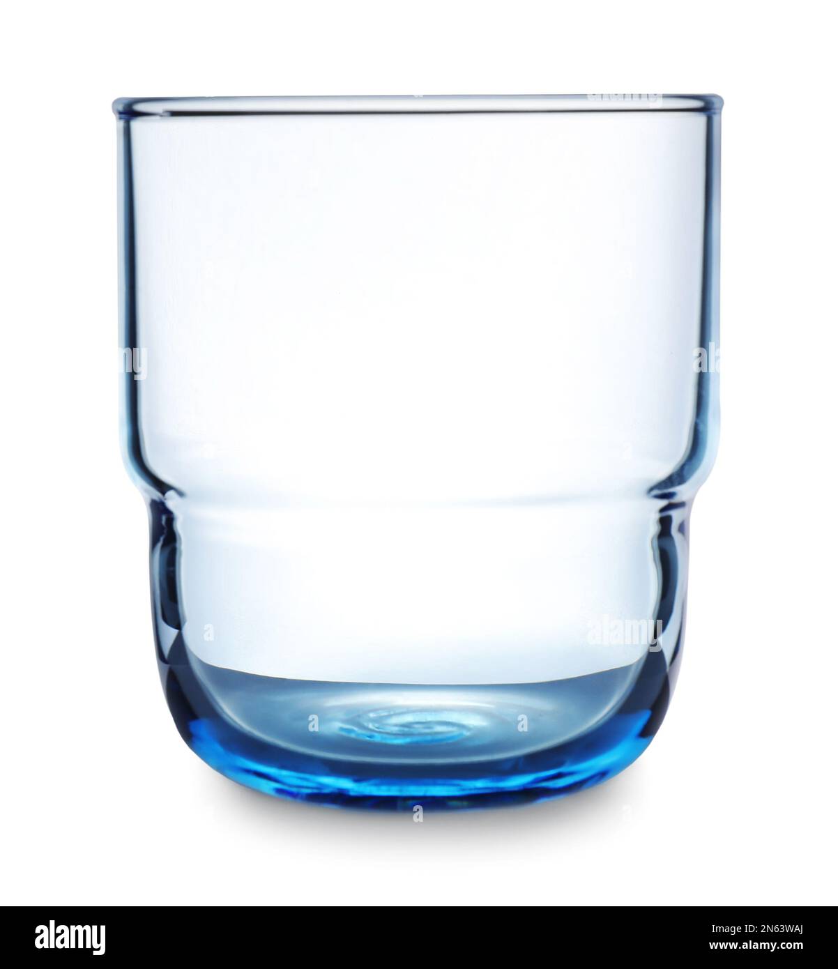 New clean empty glass isolated on white Stock Photo - Alamy