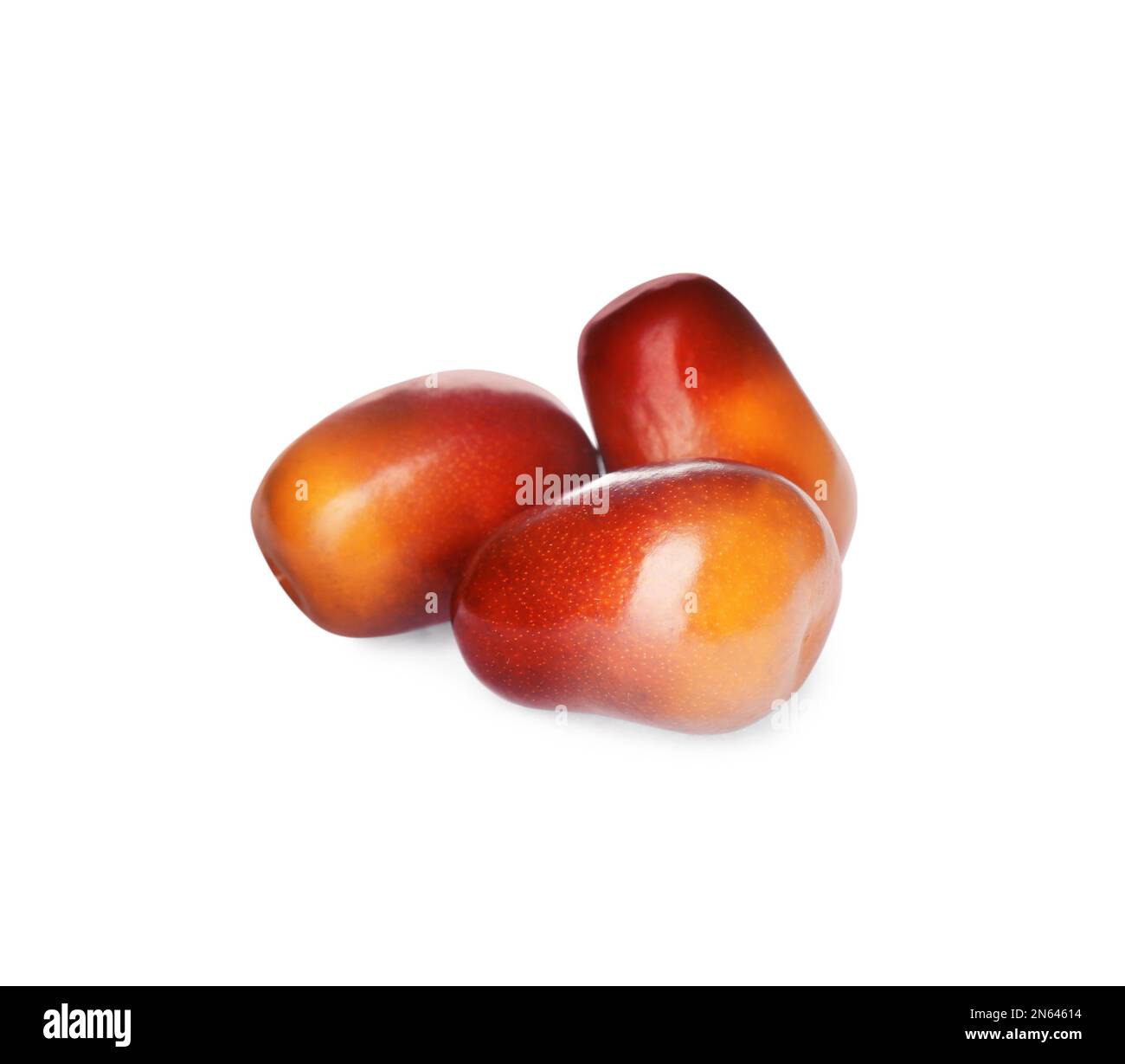 Fresh ripe palm oil fruits on white background Stock Photo - Alamy