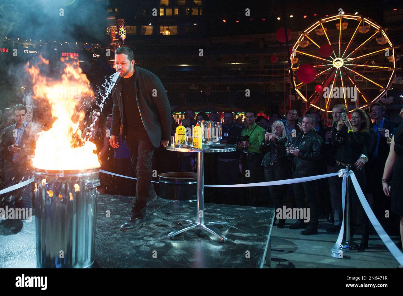 American illusionist David Blaine performs during the 10 Year ...