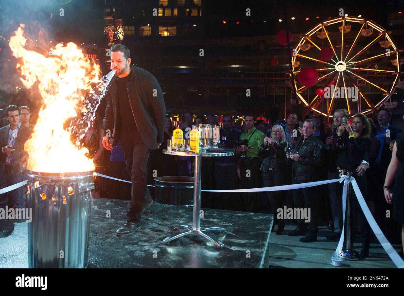American illusionist David Blaine performs during the 10 Year ...