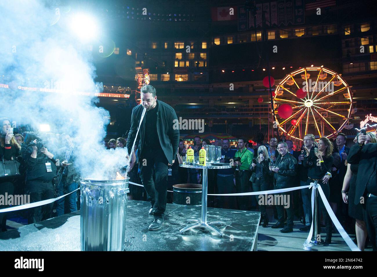 American illusionist David Blaine performs during the 10 Year ...