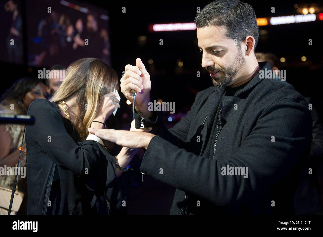 American illusionist David Blaine performs during the 10 Year ...