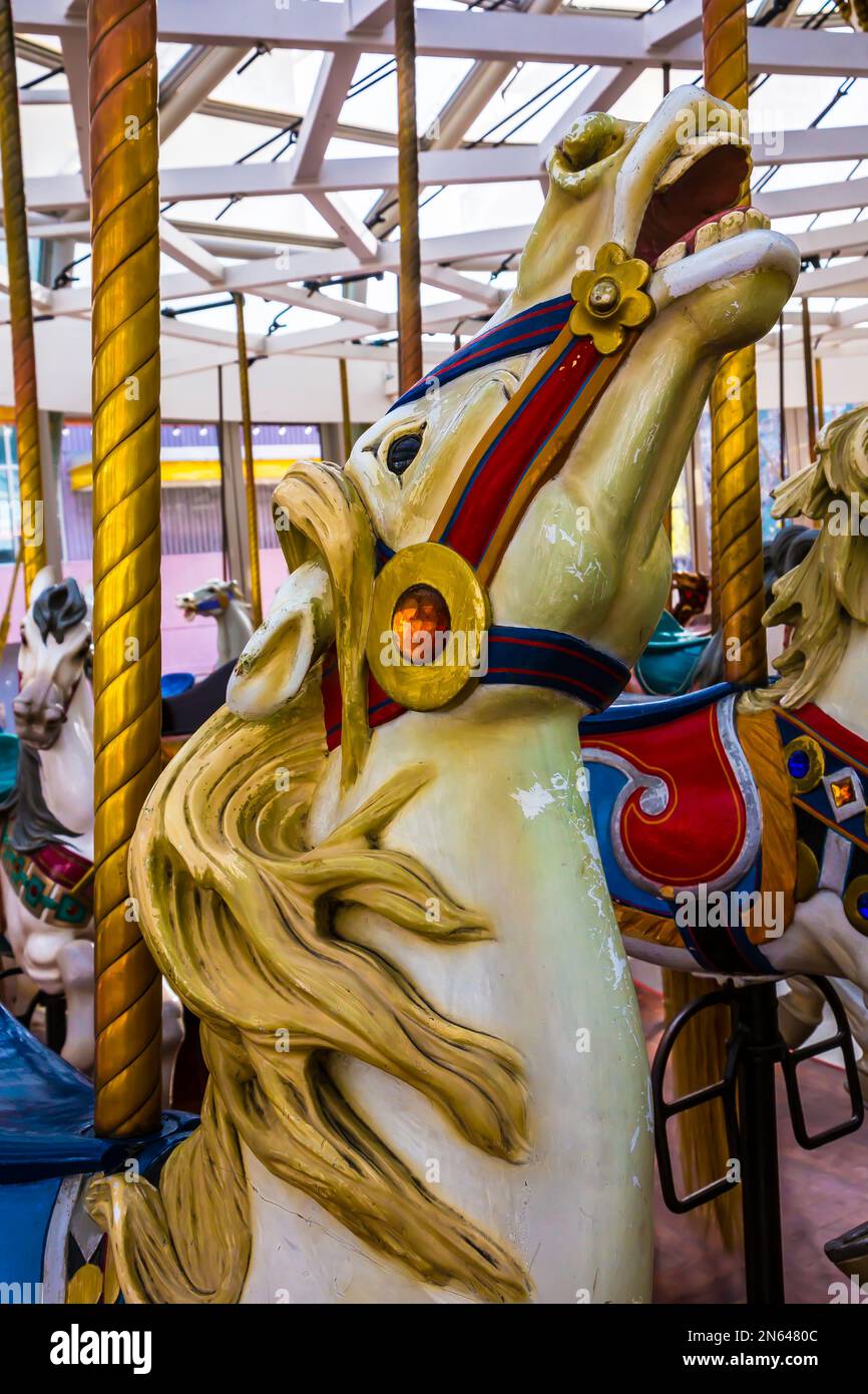 Wild West Carrousel Horse Stock Photo - Alamy