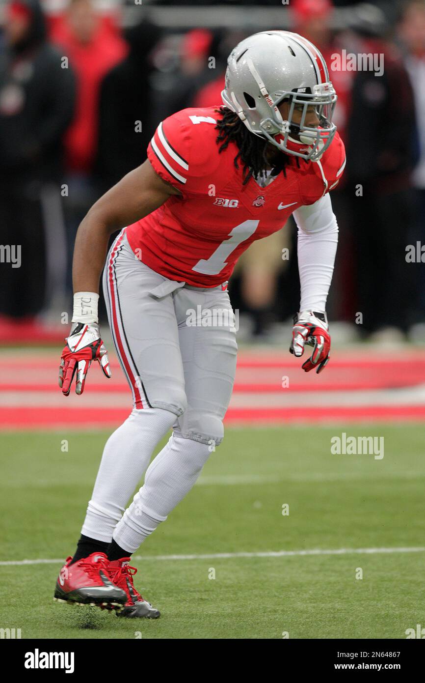 Ohio State cornerback Bradley Roby plays against Indiana in an NCAA ...