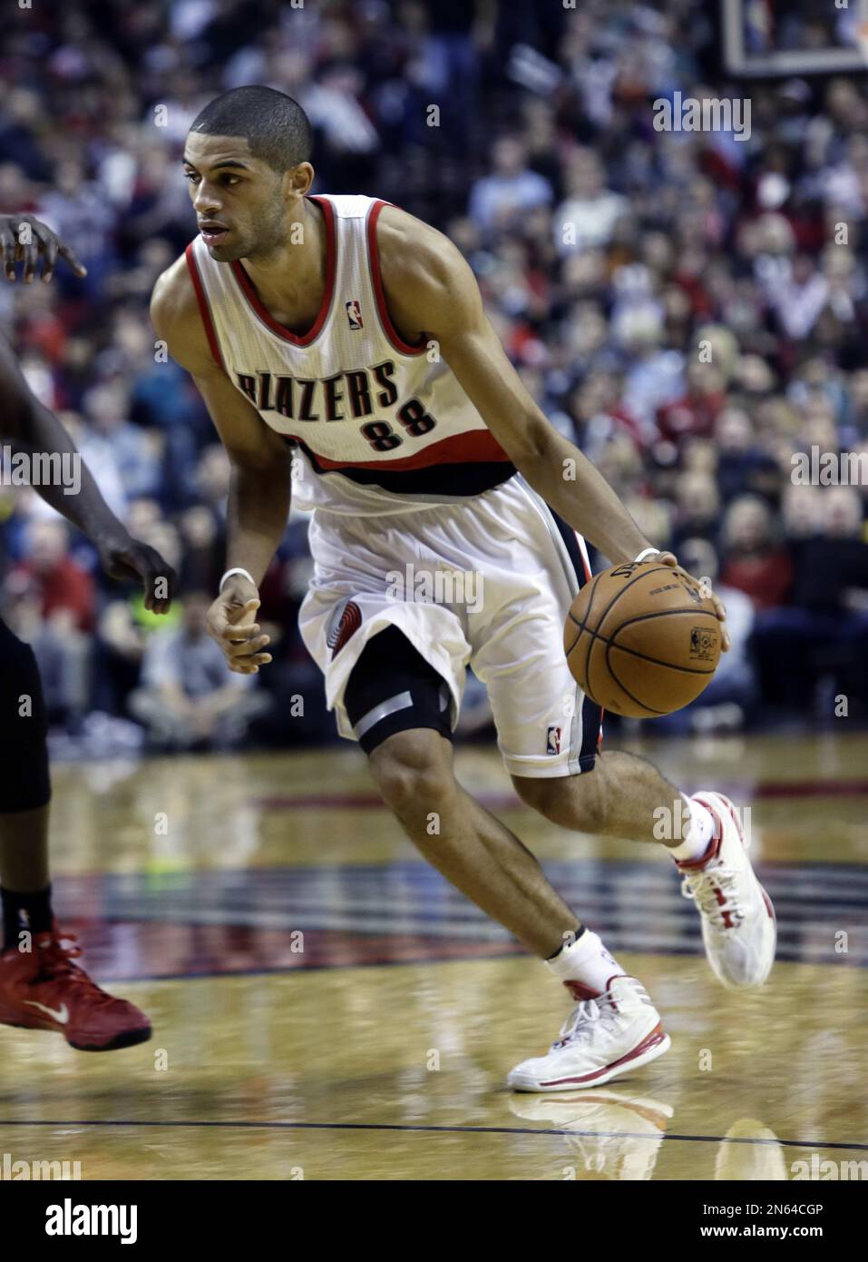 Portland Trail Blazers forward Nicolas Batum, from France, is shown ...