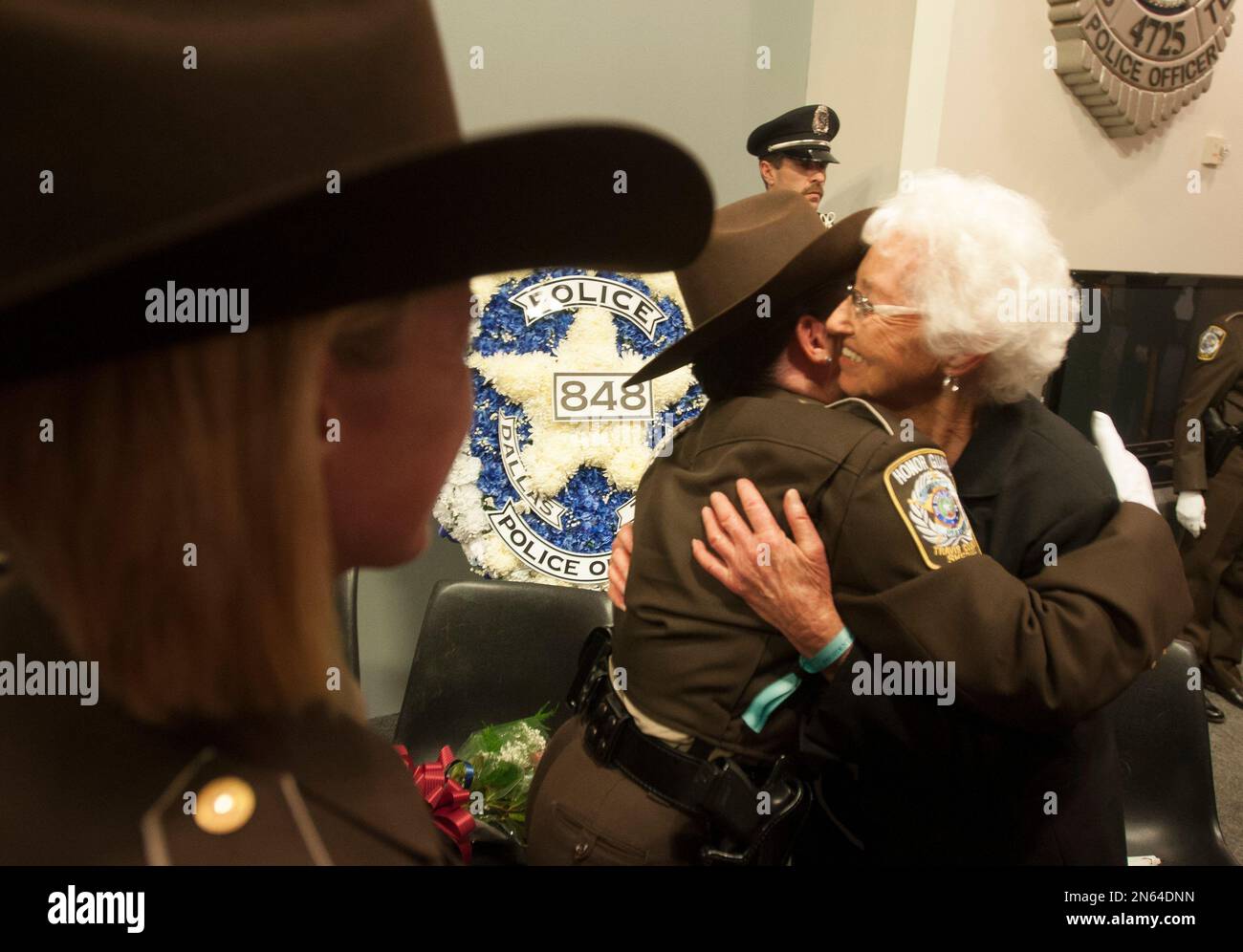 Marie Tippit, ,right, widow of slain Dallas Police Officer J.D. Tippit ...