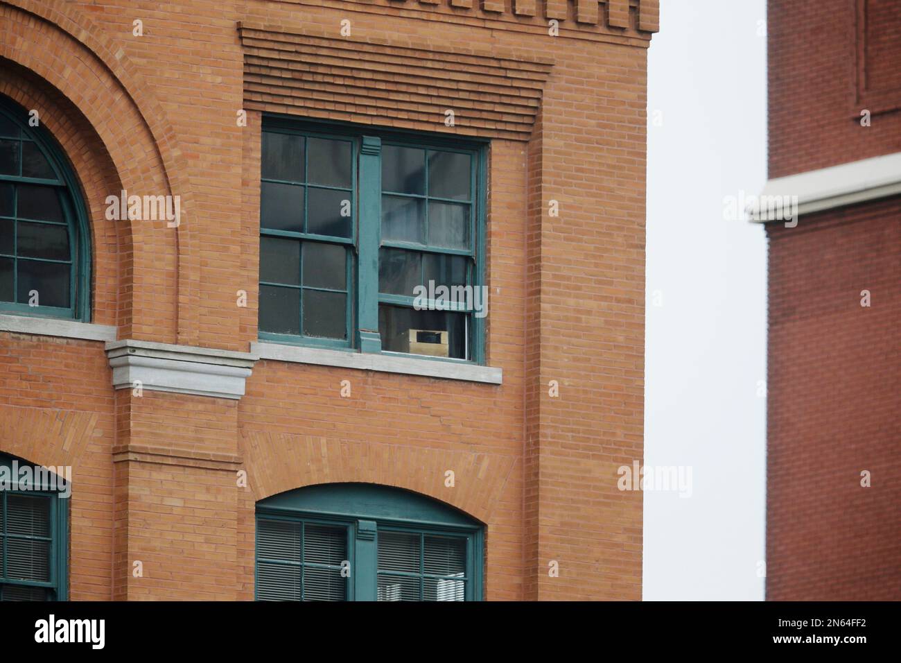 The window, center with box, at the Texas School Book Depository ...