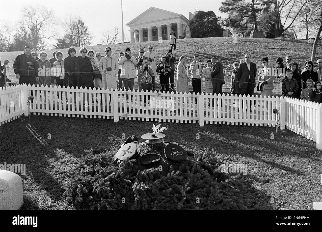 The eternal flame glows on the grave site of U.S. President John F ...