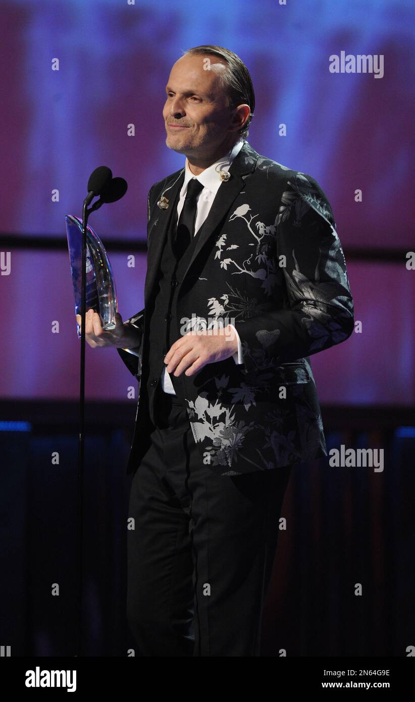Honoree Miguel Bose accepts the Person of the Year award onstage at the ...