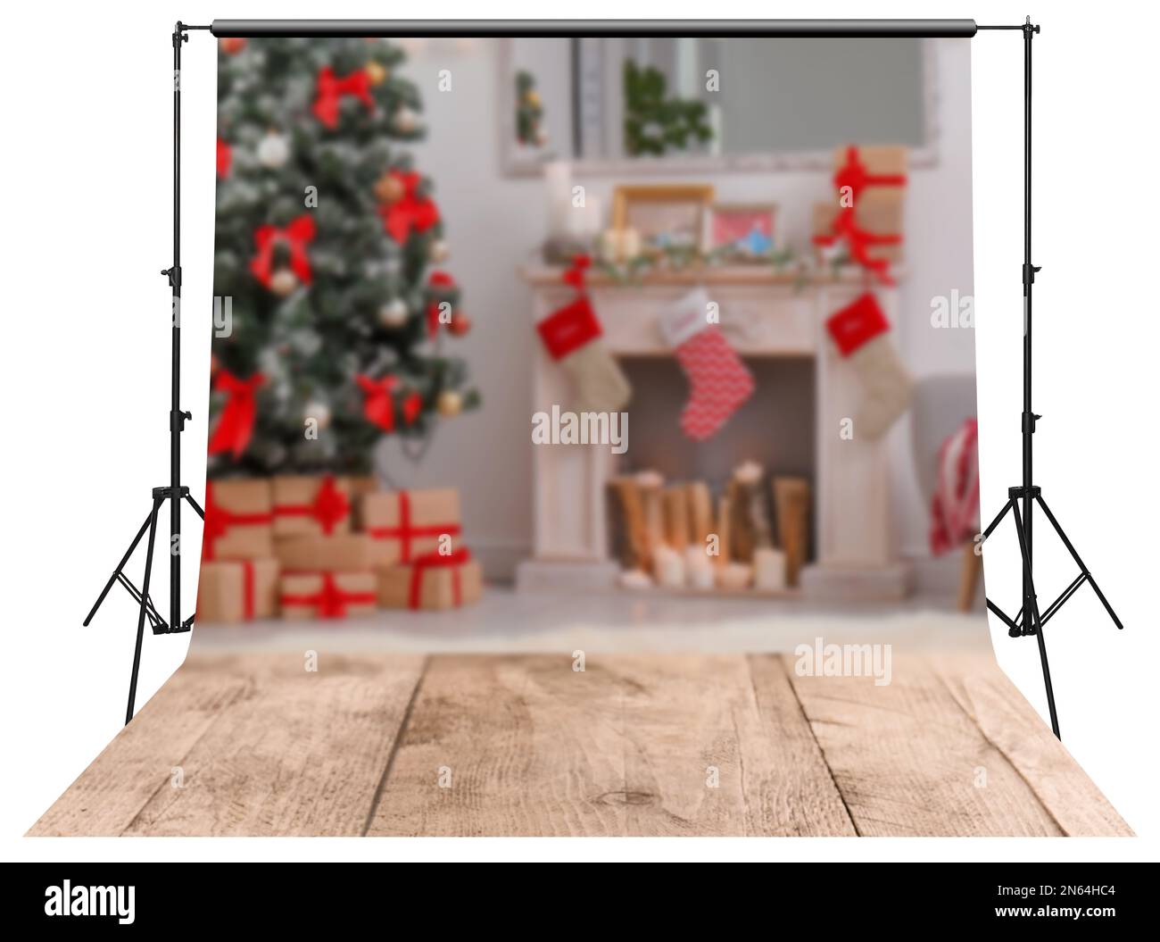 Professional studio background for Christmas photo session isolated on ...
